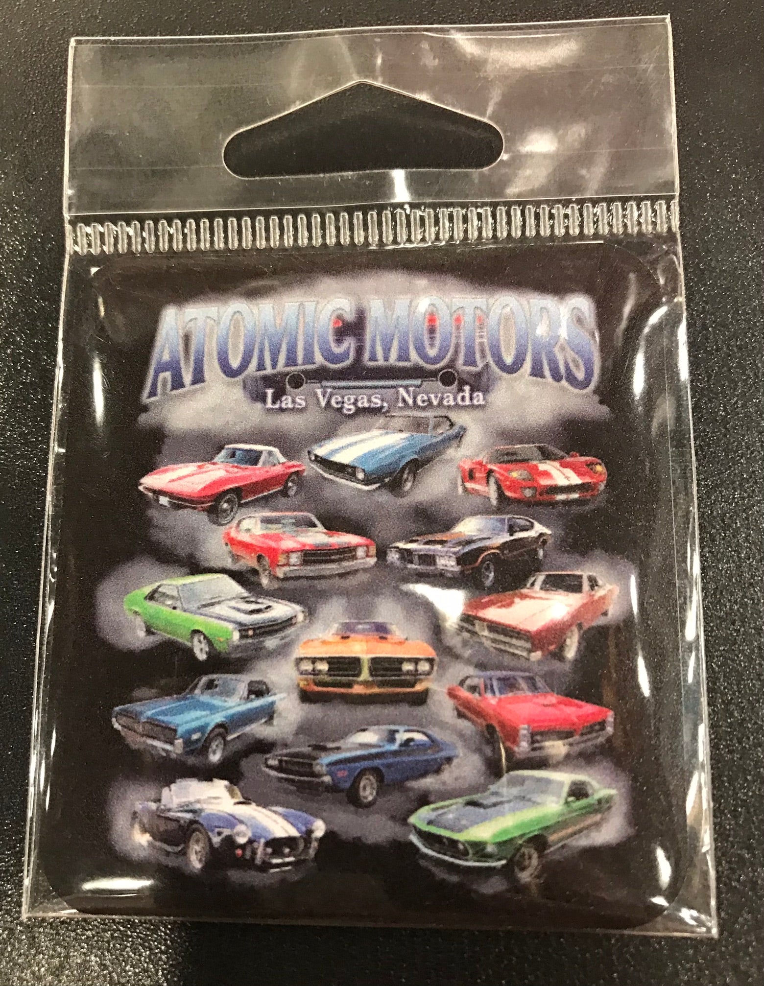 Decal,Atomic Motors Muscle Car Heaven – Dr. Atomic's Fusion Emporium